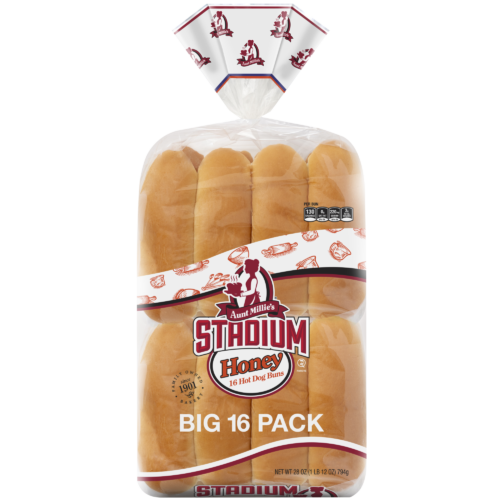 AM Stadium Honey Hot Dog Buns 16ct
