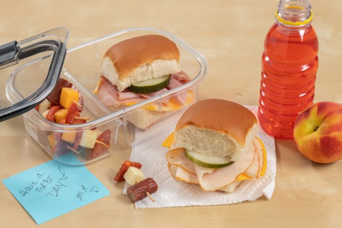 Turkey & Ham Slider Bento Box Lunch | Aunt Millie's