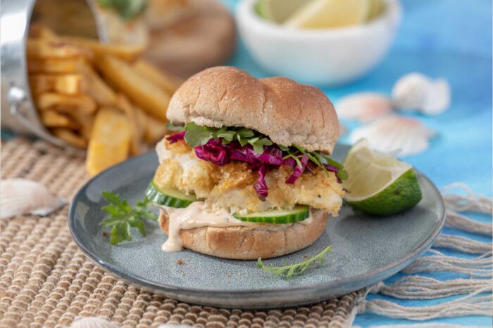Potato crusted codwich