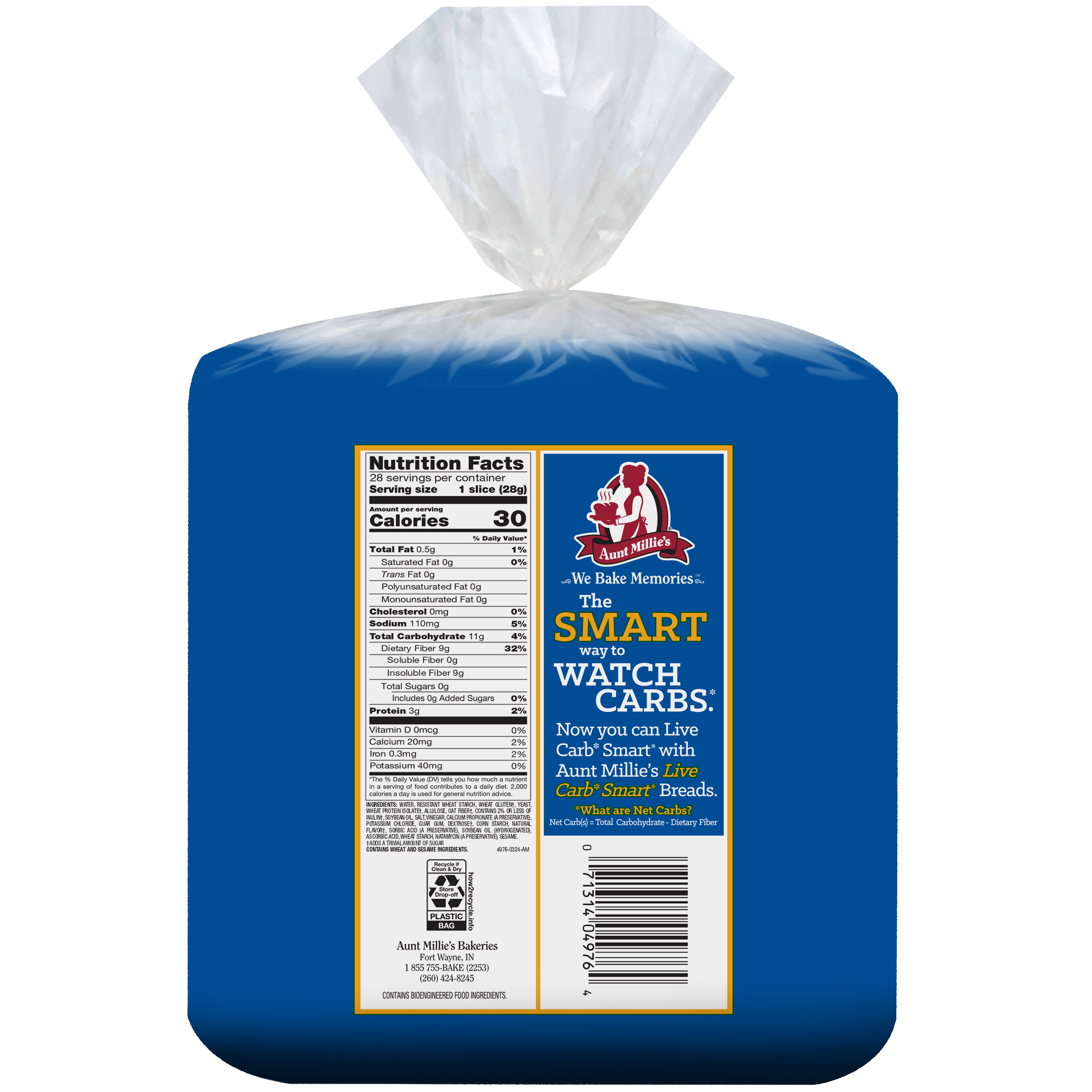Keto Friendly Live Carb Smart® White Twin Pack | Aunt Millie's